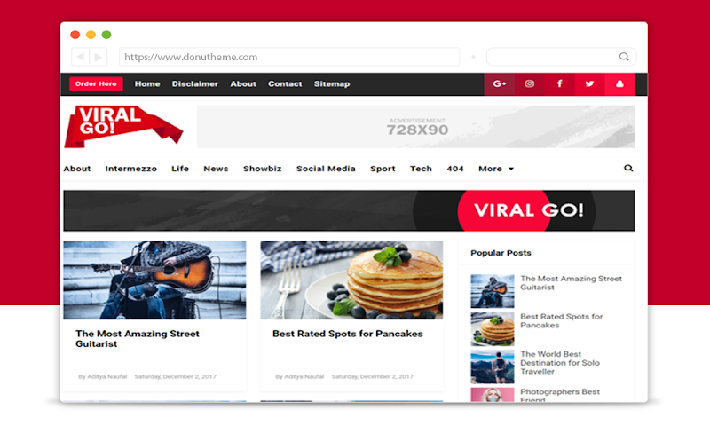 Viral Go Responsive Blogger Template