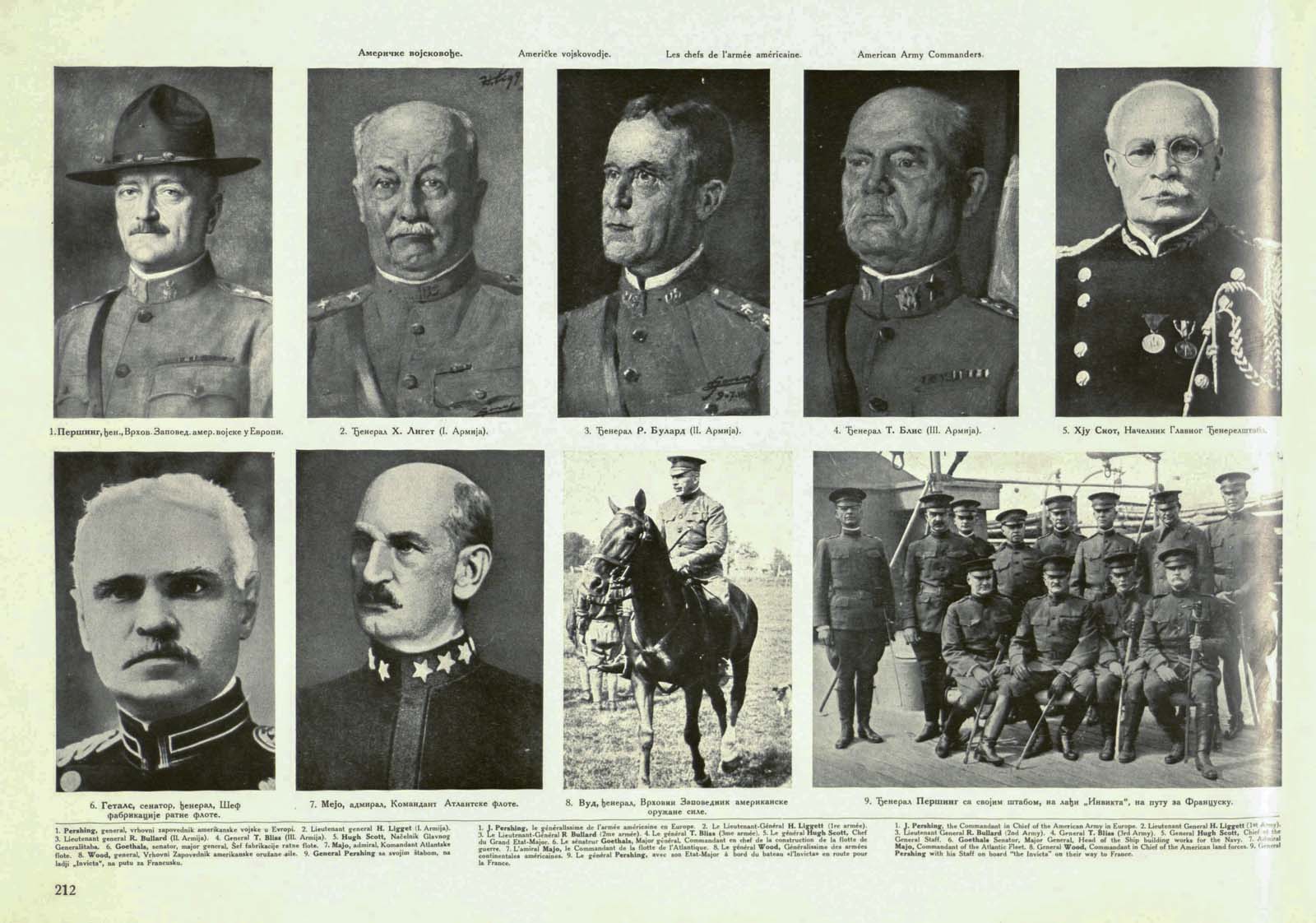 American Entry Into WW1 - American Army Commanders - WW1 Information