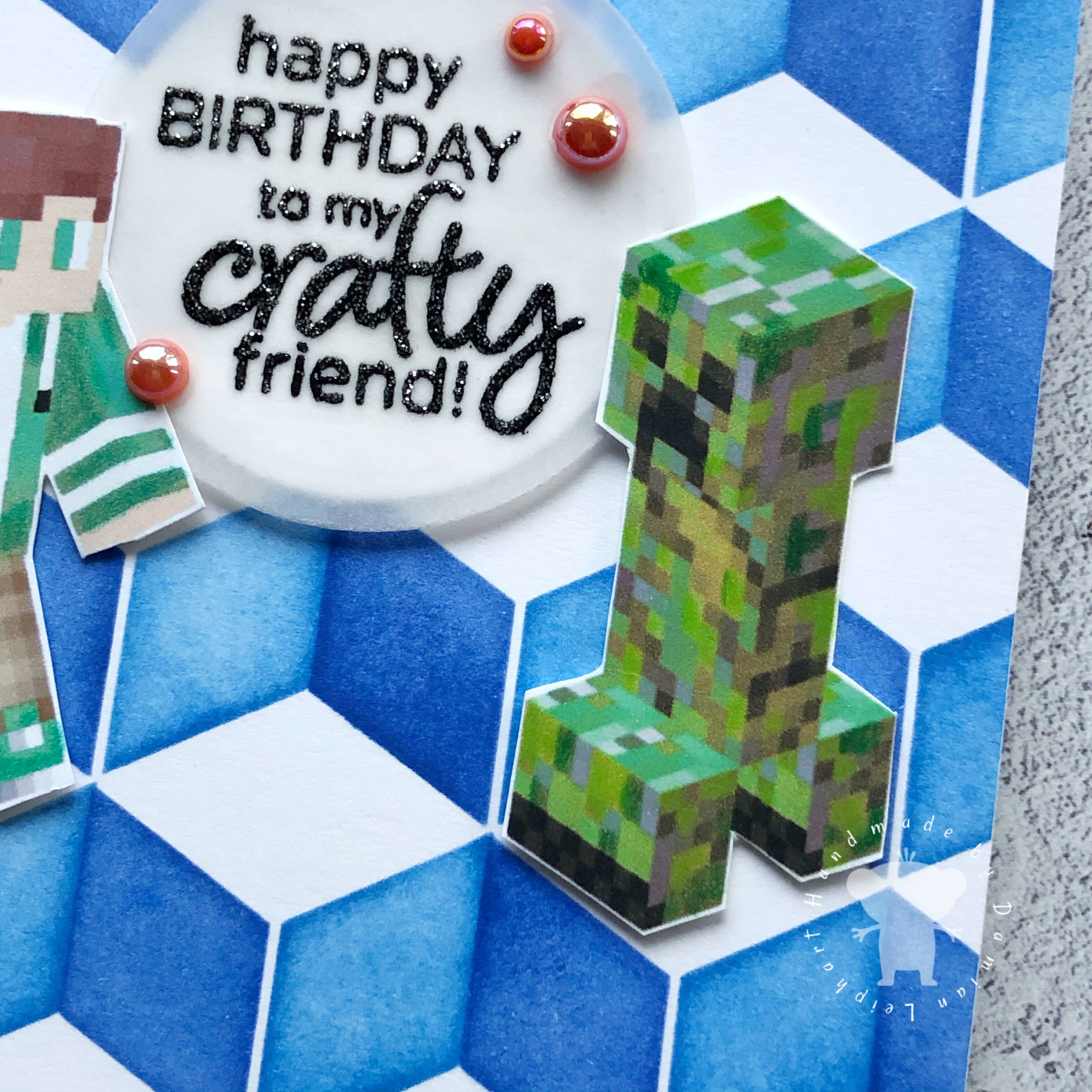 Minecraft 7th Birthday Cards