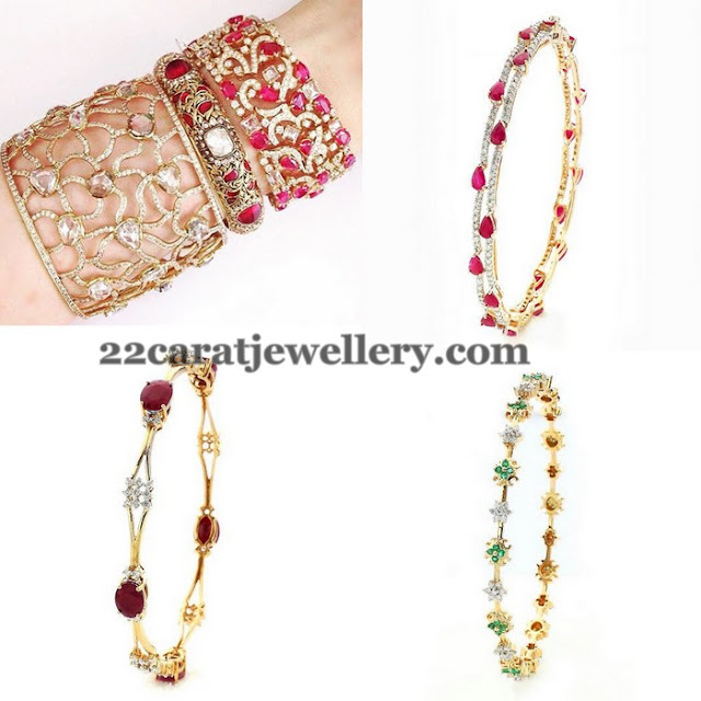 Simple and Heavy Trendy Bangles - Jewellery Designs
