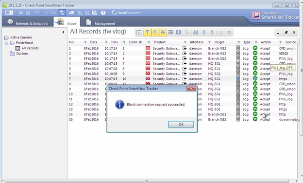 My Check Point CCSA Journal: Check Point SmartView Tracker