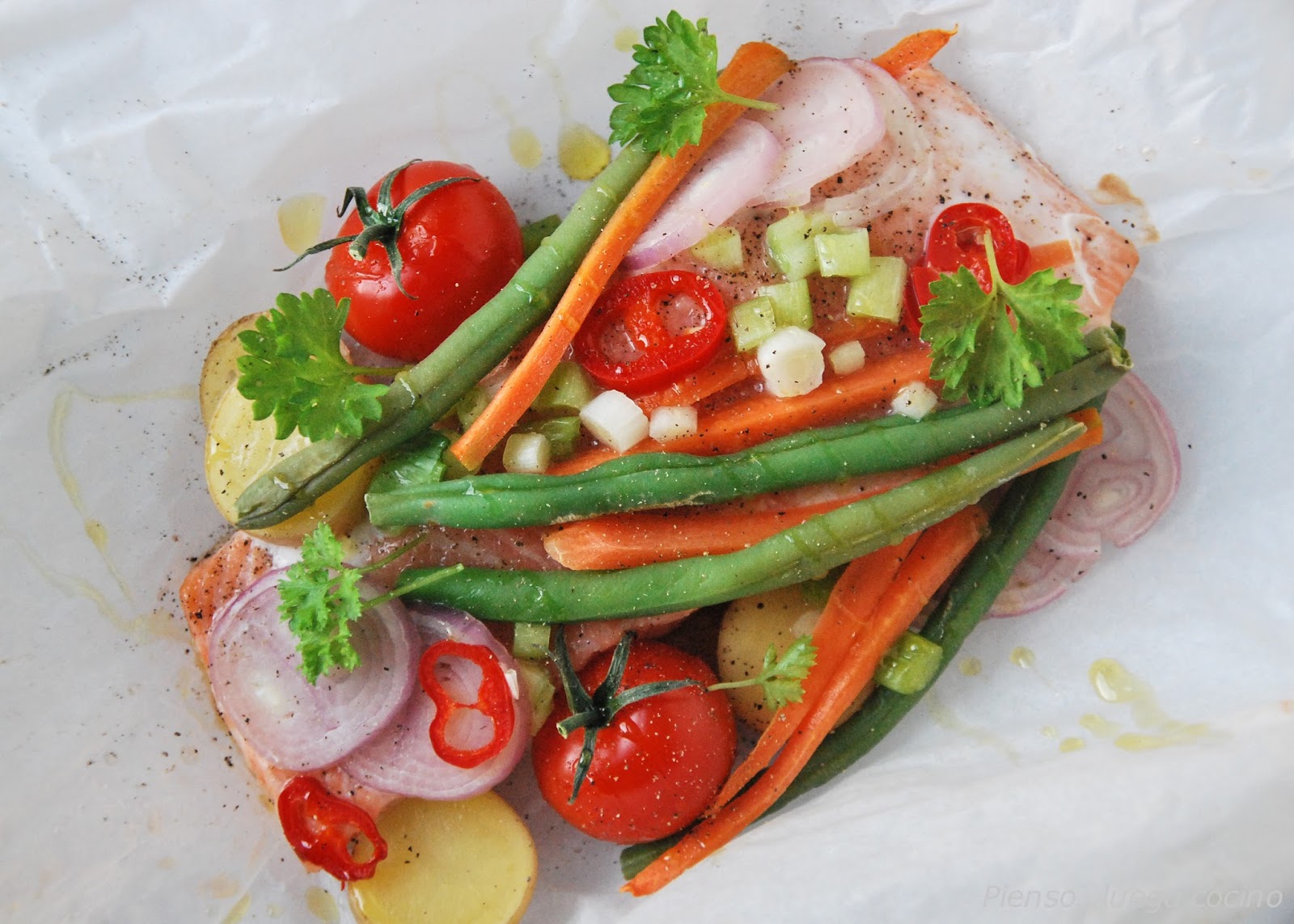 Pienso...luego cocino: Hacer papillote