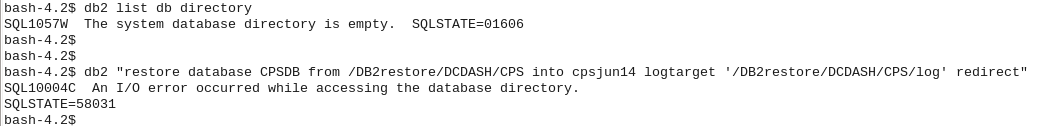 Sql10004c An Io Error Occurred While Accessing The Database Directory Sqlstate58031 During