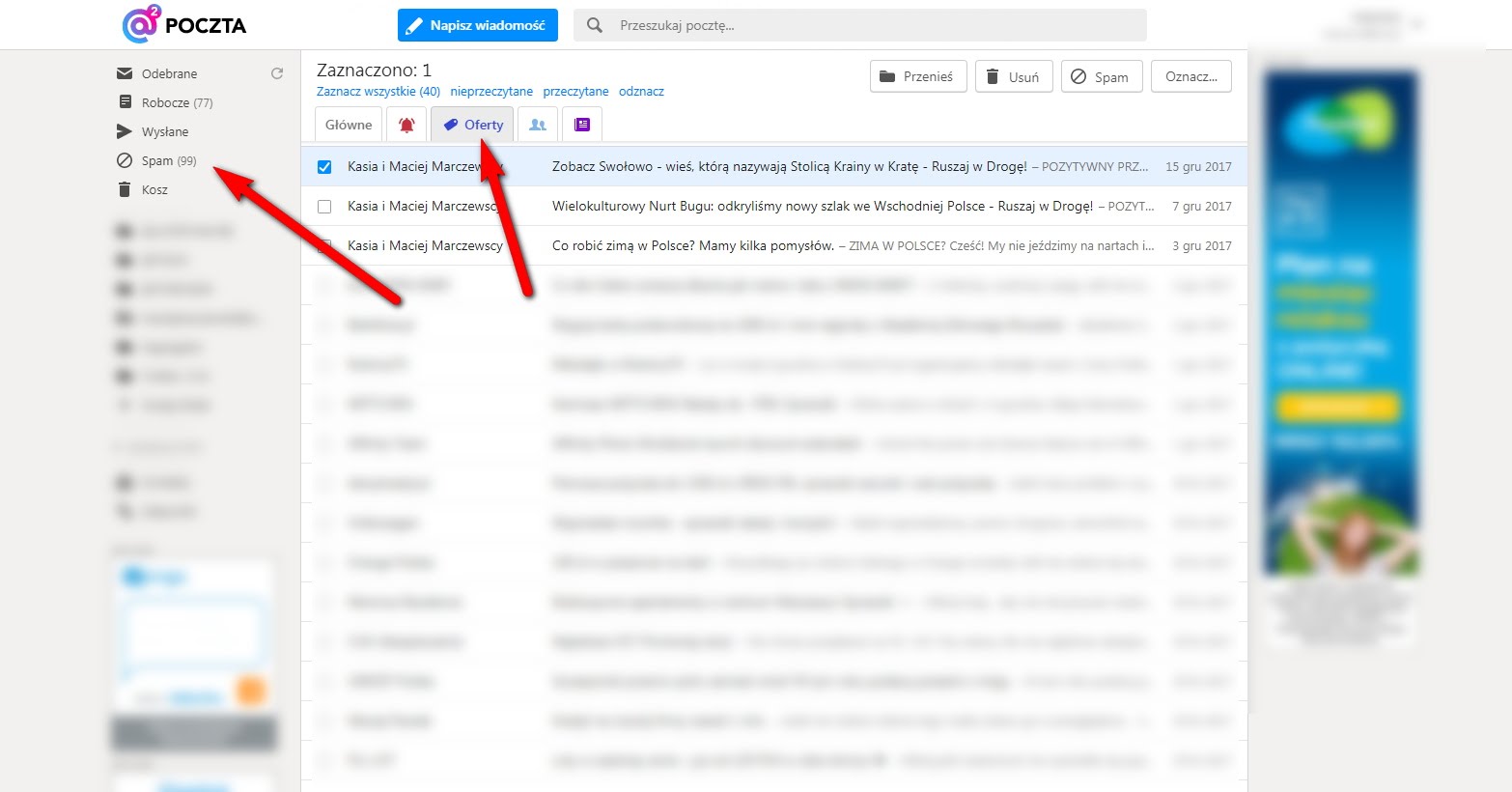 Zapisujesz się na maile, a one nie docierają? Jak znaleźć maile od nas.