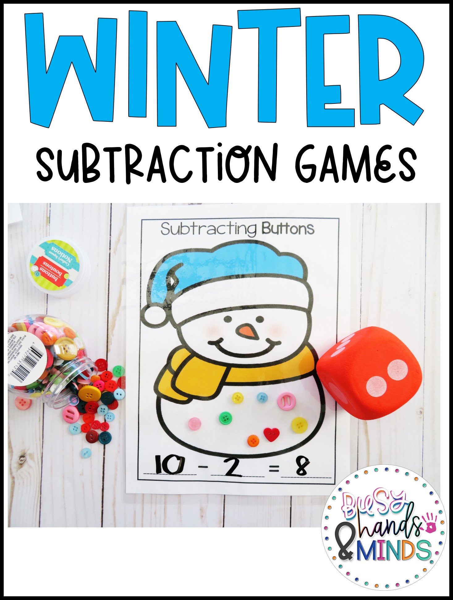Winter Addition and Subtraction Games | Busy Hands and Minds