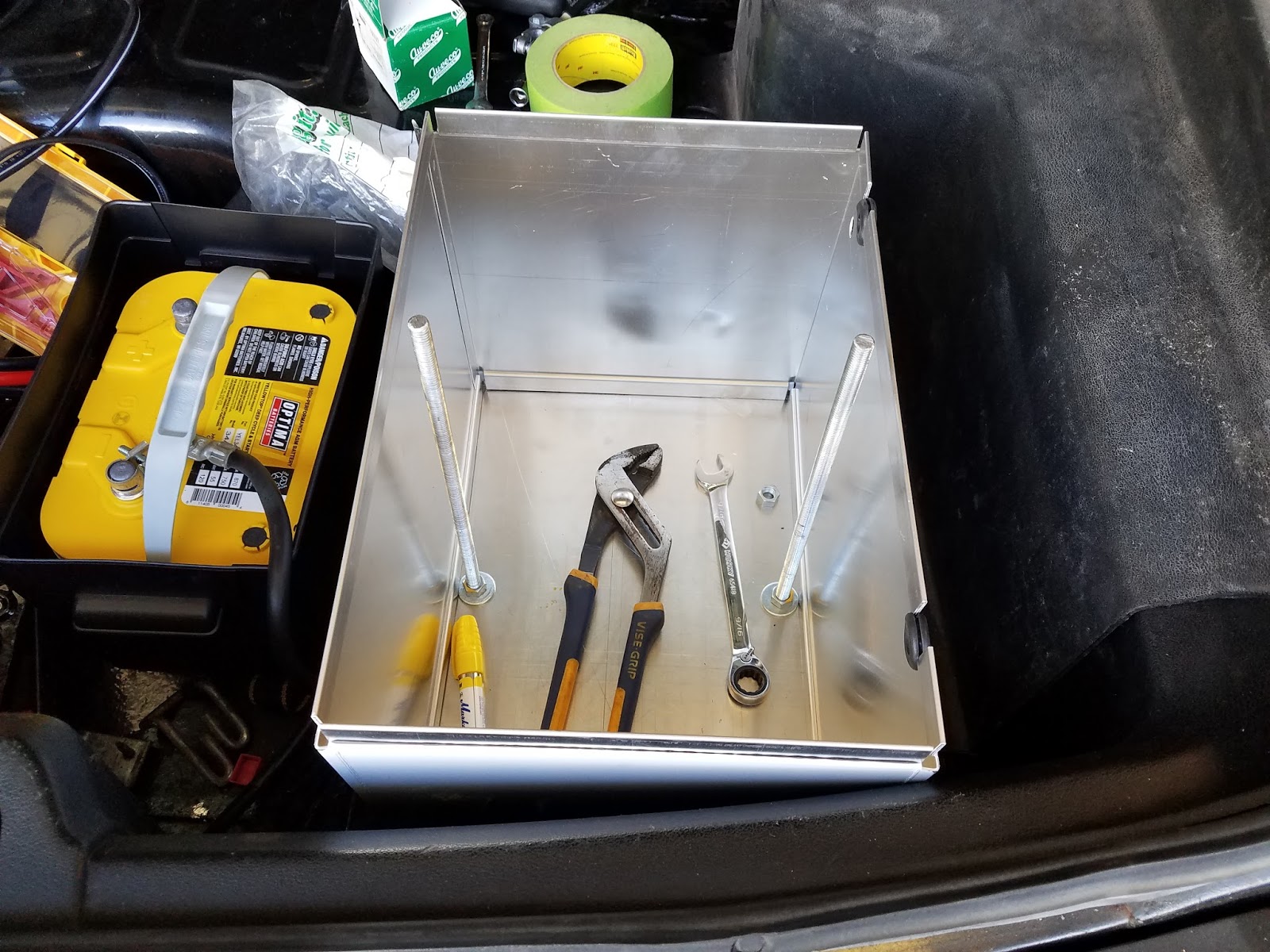 Fox Body Mustang Restoration: Taylor Battery Box Install