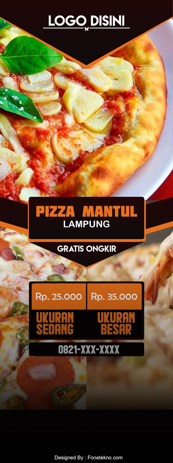 Desain X Banner Makanan Kekinian