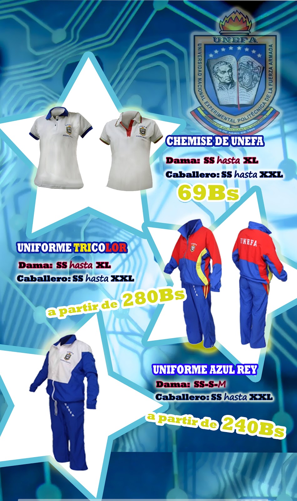 uniformes y estudiantes ucv ucab unefa: Bienvenida