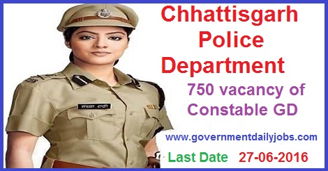CONSTABLE GD RECRUITMENT 2016 IN CHHATTISGARH POLICE