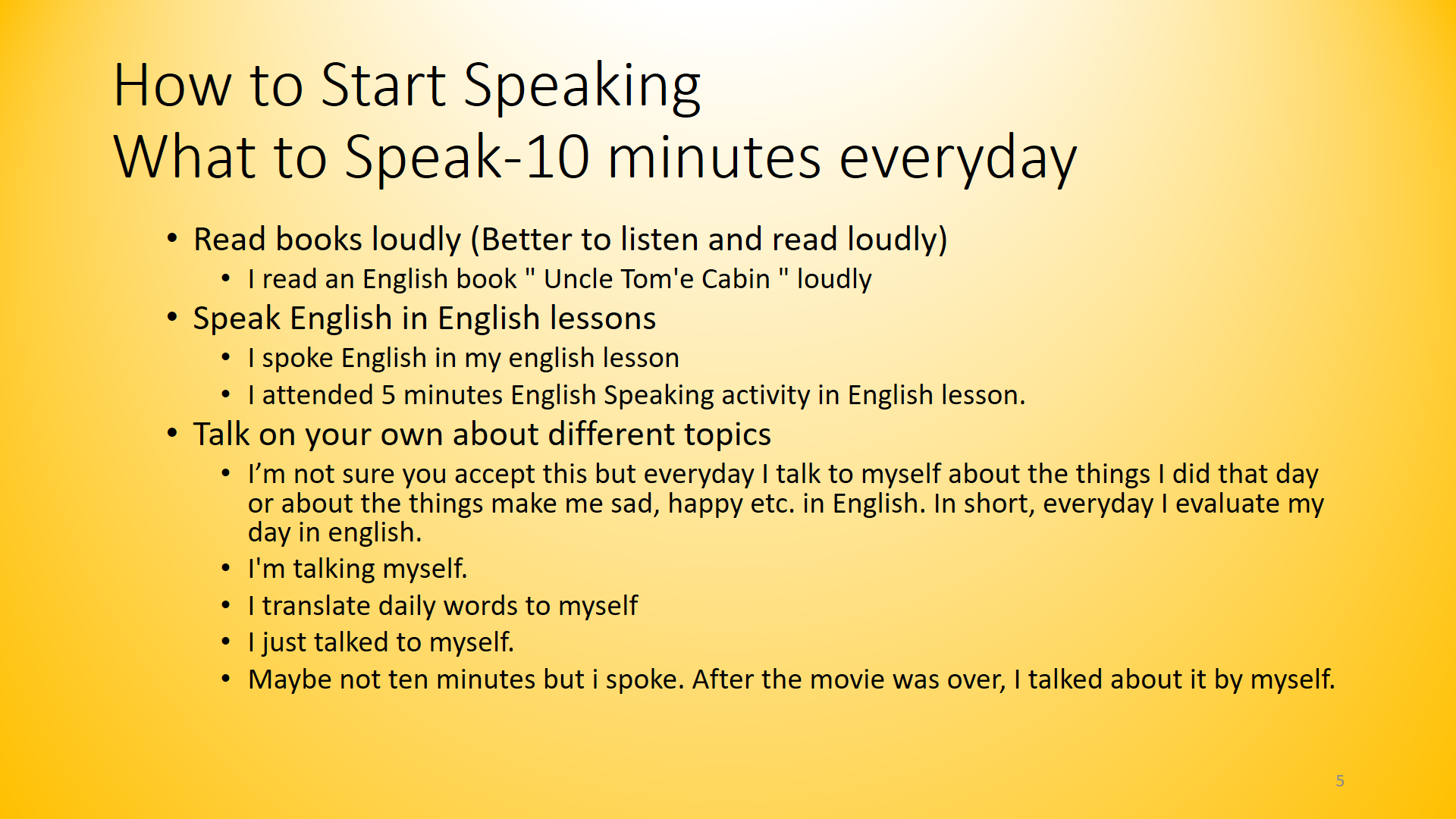 How To Start Speaking And What To Speak How To Start Speaking And What To Speak