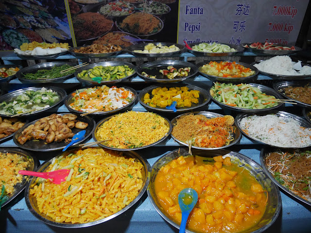 Organic Vegetarian Buffet at the Luang Prabang Night Market