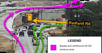 Go Ahead!: US 281 Openings: Redland Rd. Bypass Ramp & Signalized ...