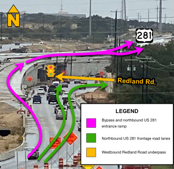 Go Ahead!: US 281 Openings: Redland Rd. Bypass Ramp & Signalized ...
