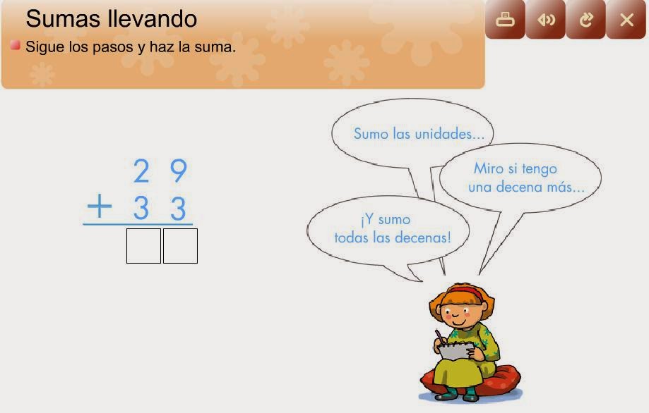 Los segundos del cole: La suma con llevadas.