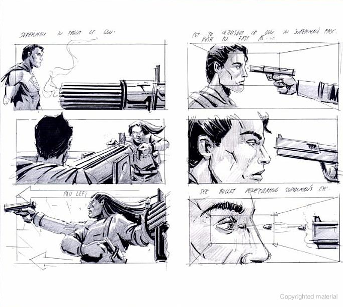 Marvelous SUPERMAN RETURNS Storyboards By Ed Natividad « FilmSketchr Lab