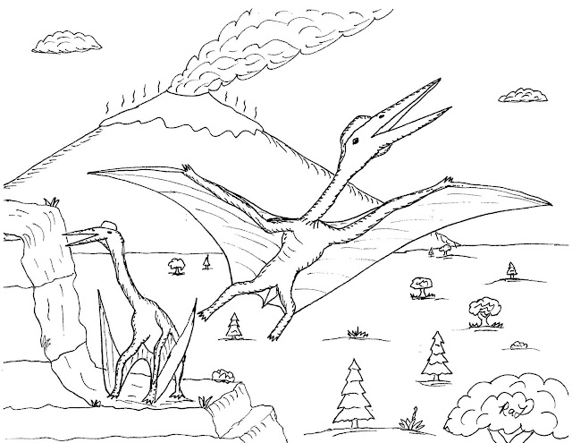 Robin's Great Coloring Pages: Giant Pterosaurs from Northern Alberta ...