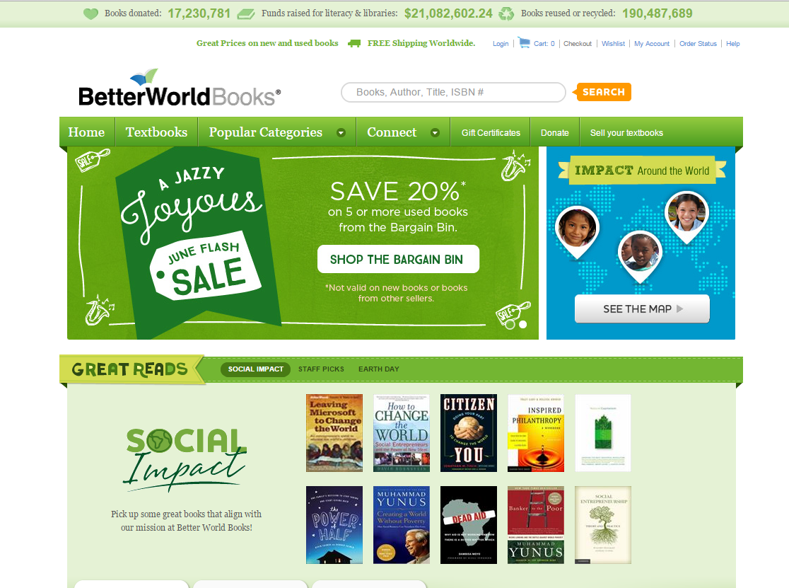 Online Book Shopping: Better World Books
