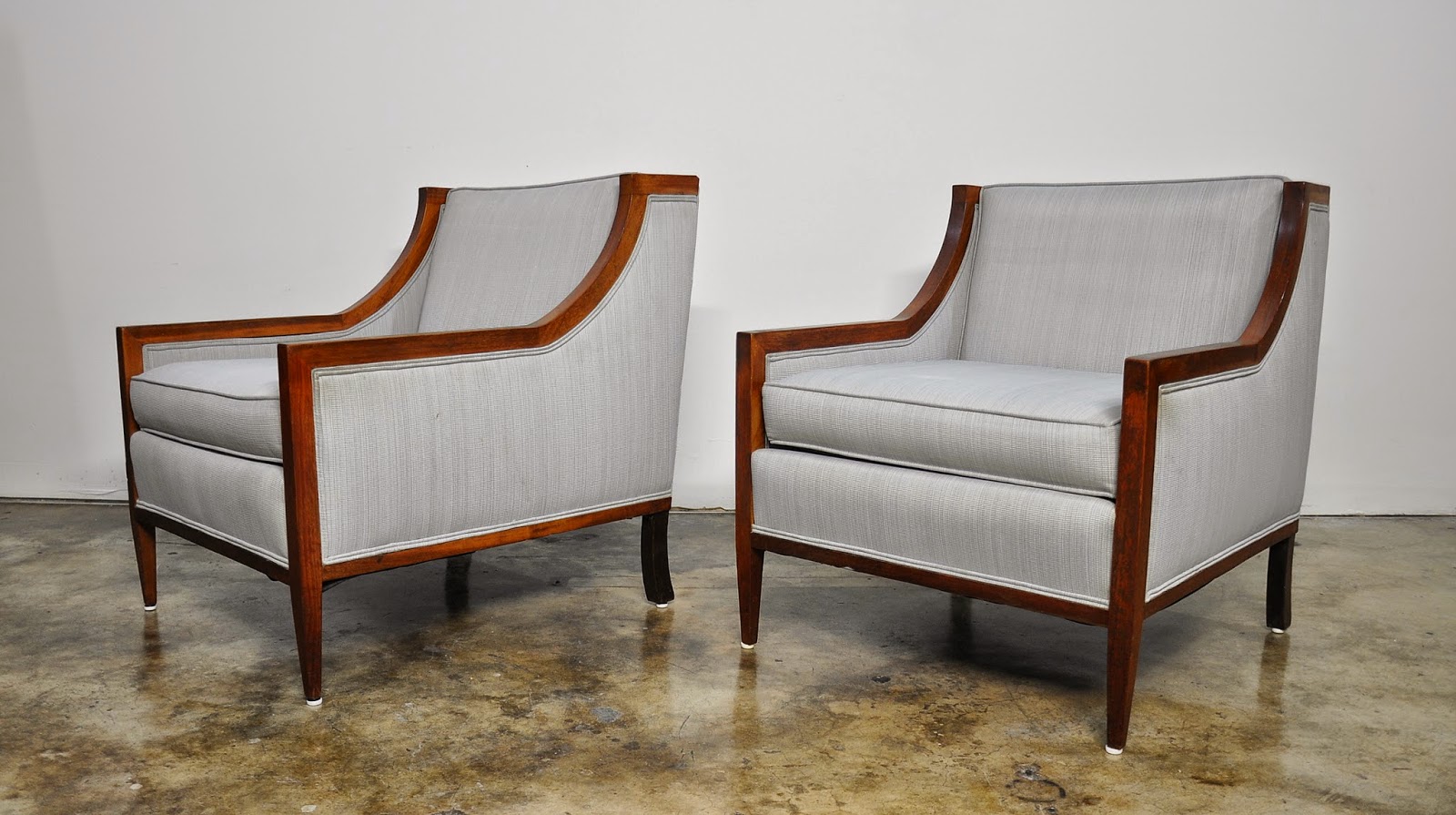 SELECT MODERN: Pair of Dunbar Style Lounge or Club Chairs