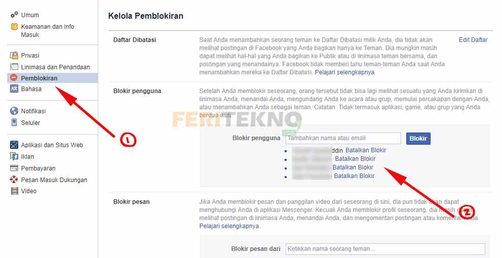 √2 Cara Mengembalikan Teman Facebook yang Sudah Diblokir