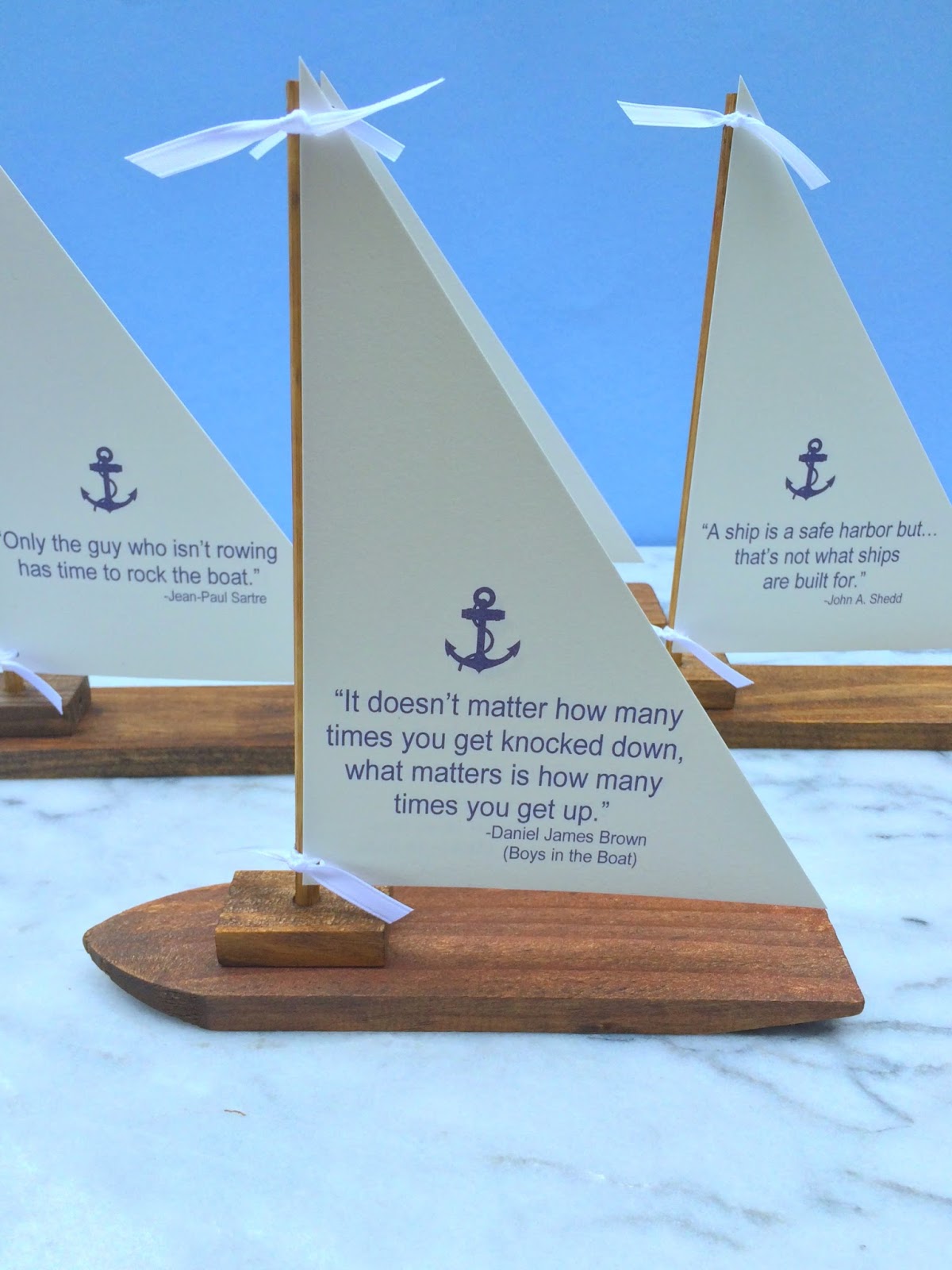 Jac o' lyn Murphy: Boats Quotes - Sailboat Centerpieces
