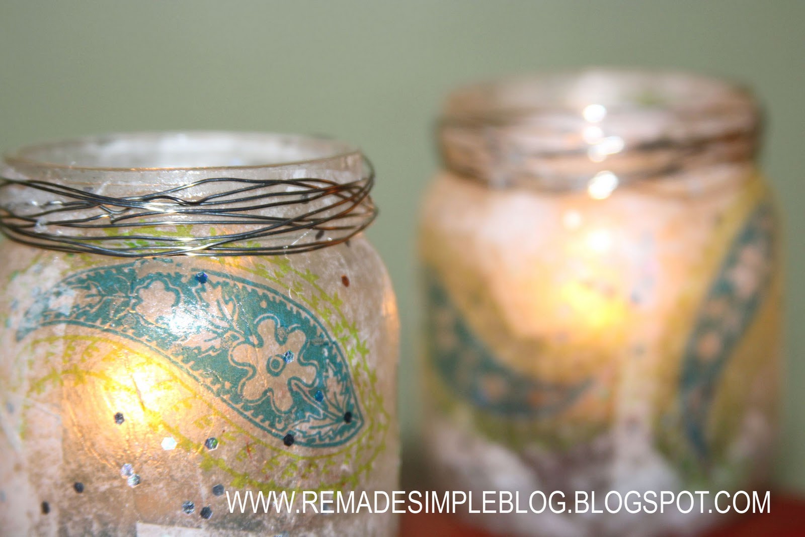 ReMadeSimple: Pretty Repurposed Tea Light Holders