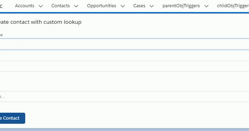 Create Contact With Custom Lookup In Lightning Web Component Lwc