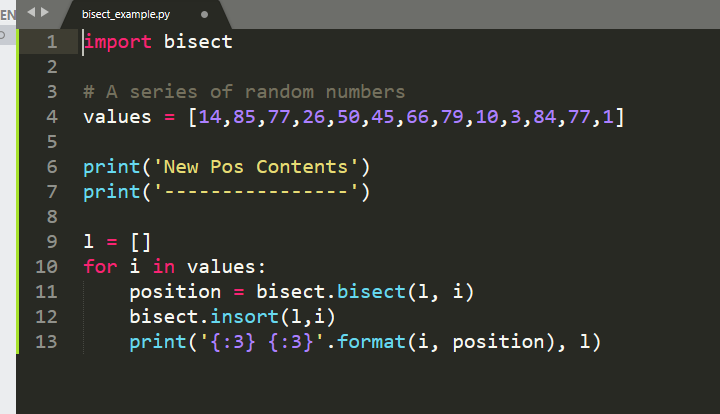Artificial Intelligence World: bisect module in Python3 Artificial Intelligence World: bisect module in Python3