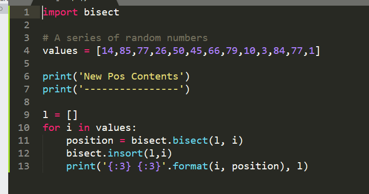 Artificial Intelligence World Bisect Module In Python3