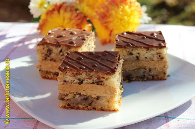 Farfuria vesela: Prajitura cu nuci, ness si ciocolata