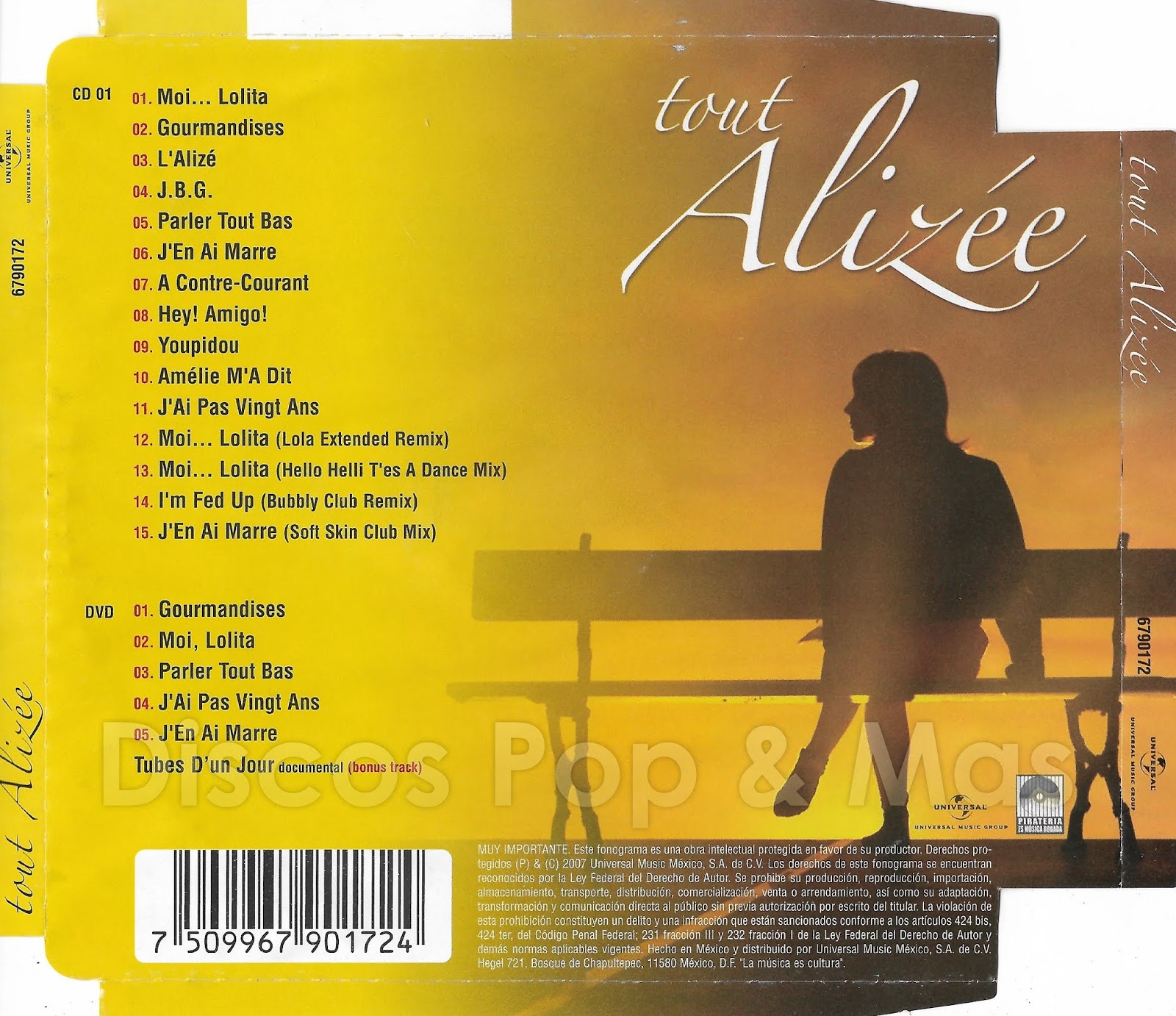 Discos Pop & Mas: Alizée - Tout Alizée