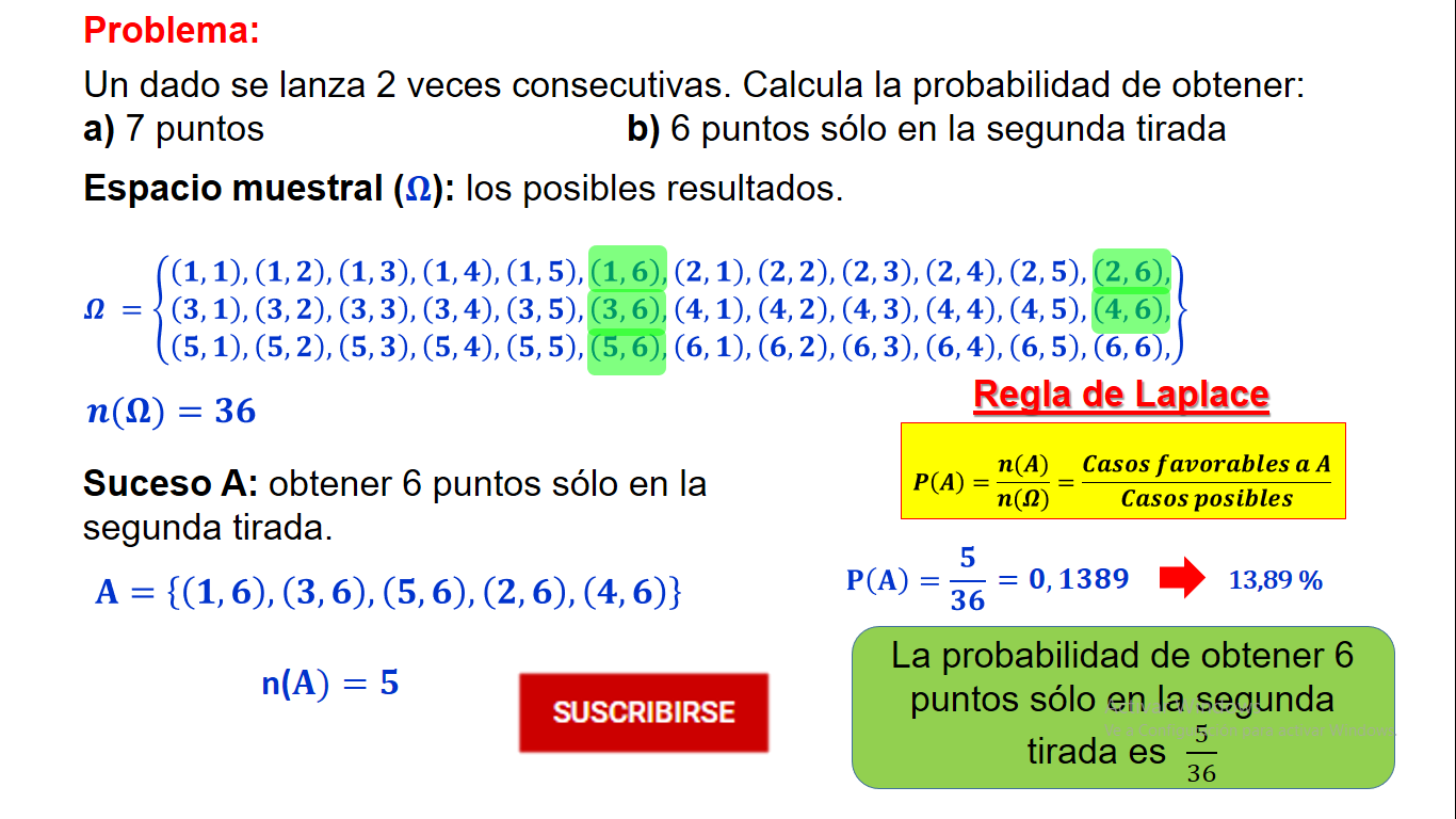 Problemas de probabilidad con dados – Teoría, ejemplos y ejercicios ...