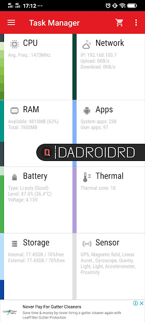 Aplikasi Task Manager (System Monitoring) Android terbaik | DADROIDRD