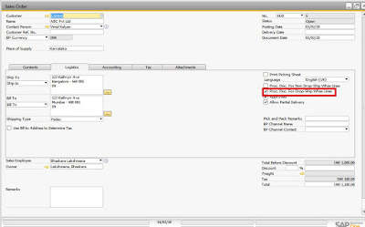 SAP Business One Knowledge: Drop-ship Warehouse in SAP Business One