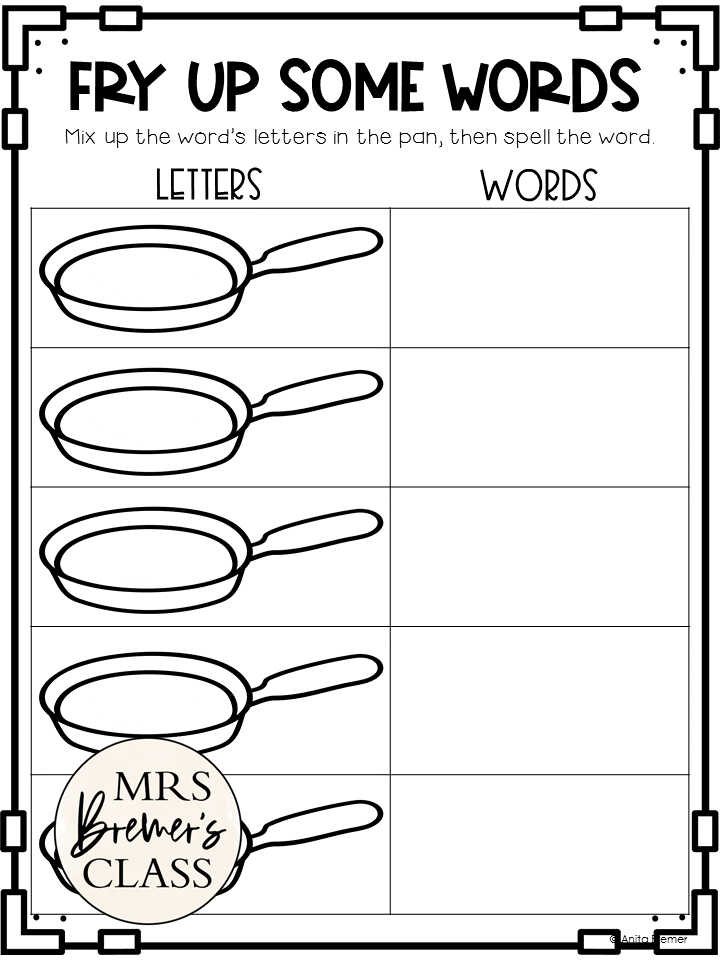 Word Work Activities for ANY Words | Mrs. Bremer's Class