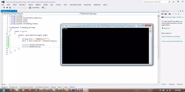 Trim Strings In c# (TrimStart, and TrimEnd) - Free Source code Download ...