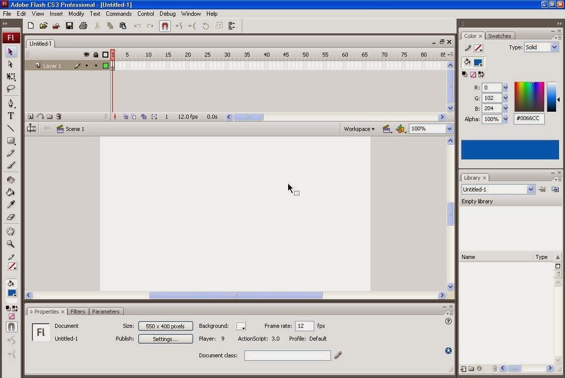 การทำอนิเมชั่น: การสร้าง Animation ด้วยโปรแกรม Adobe Flash CS3