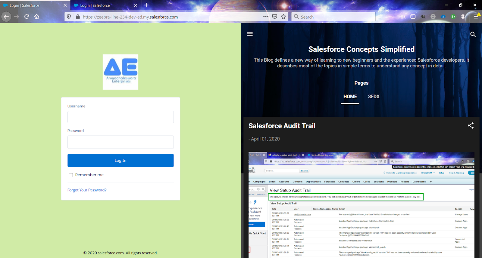 Customize Salesforce Login Page