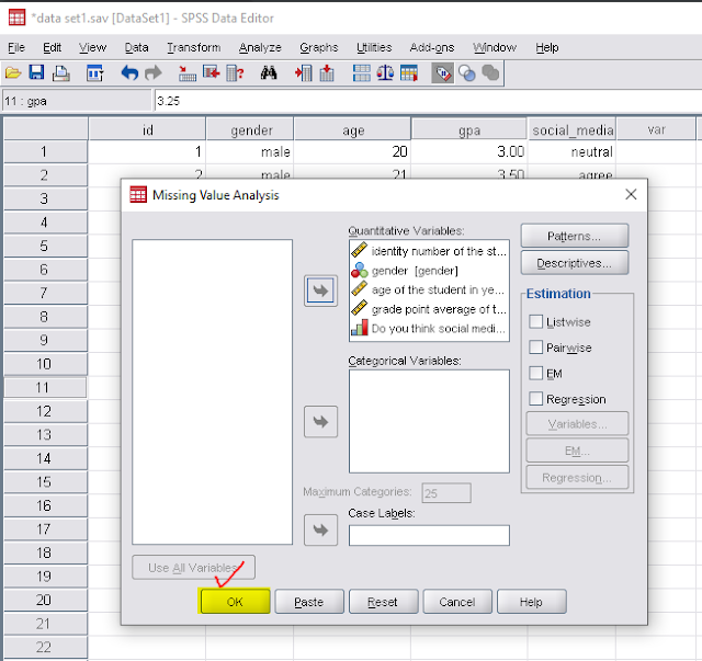 Finding and Replacing Missing Values from a data set using spss Finding and Replacing Missing Values from a data set using spss