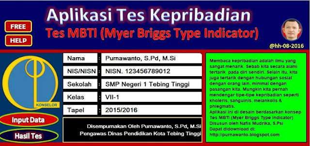 Aplikasi Tes Kepribadian MBTI ~ Blog Pengawas Sekolah Purnawanto