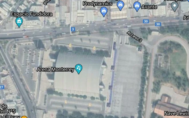 Mapa de Ubicacion de Arena Monterrey y Como llegar | Conciertos en ...