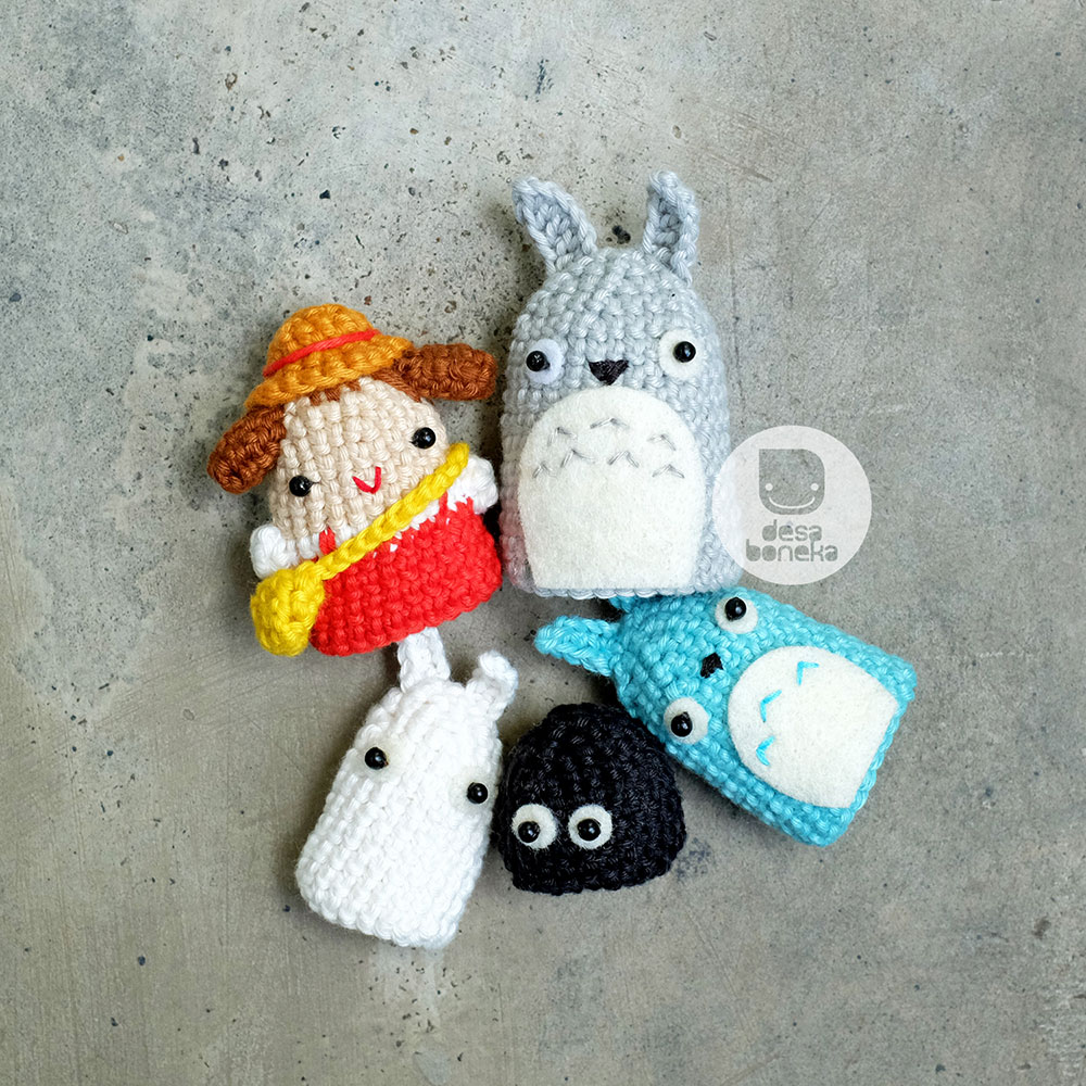 DESA BONEKA: Totoro Crochet Finger Puppet