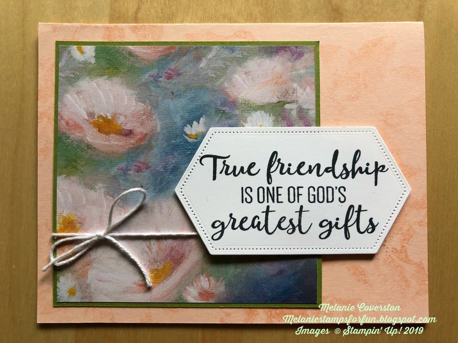 Stamp With Melanie: To A Wild Rose - Friendship Card