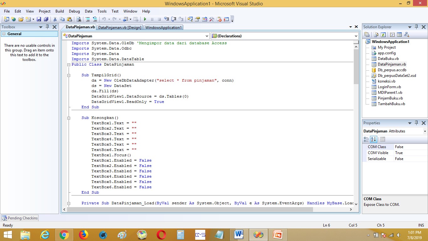 MEMBUAT APLIKASI PERPUSTAKAAN DENGAN VISUAL STUDIO 2019 / VISUAL BASIC ...