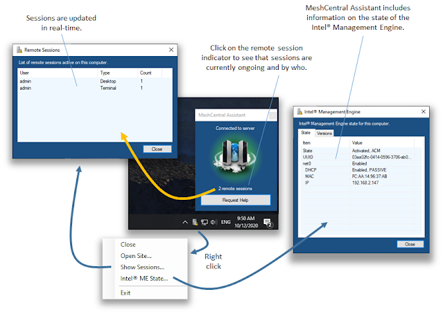 MeshCentral - MeshCentral Assistant Tray Icon Tool