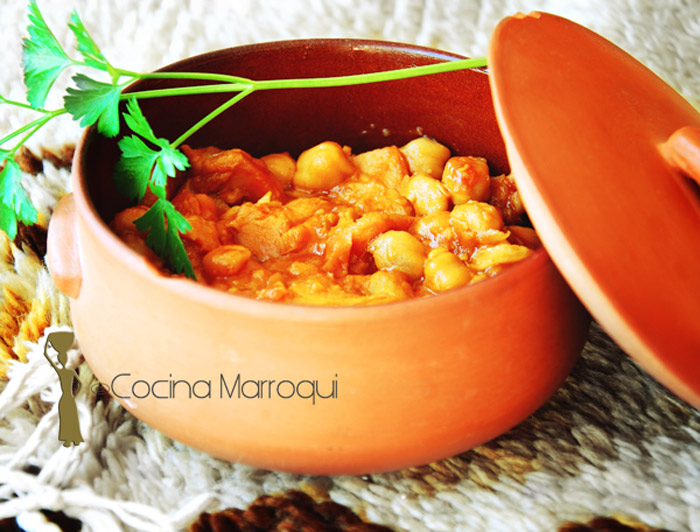 Nueva Cocina Marroqui: Tkalia ou Douara con garbanzos