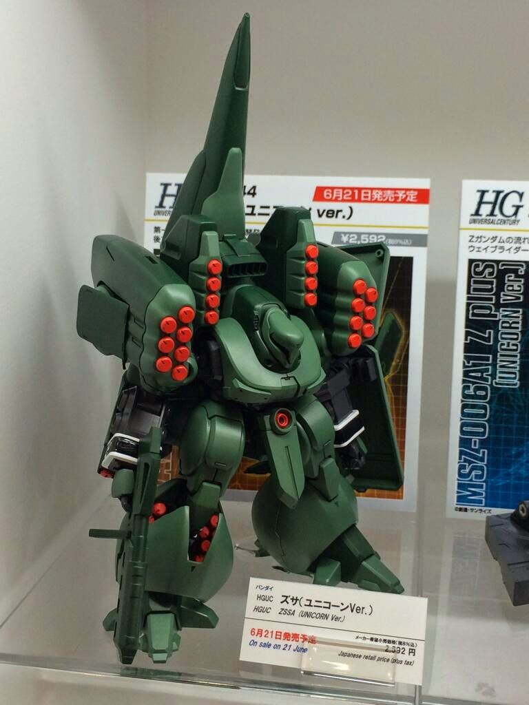 HGUC 1/144 AMX-102 Zssa (Unicorn Ver.) on Display at 53rd Shizuoka ...