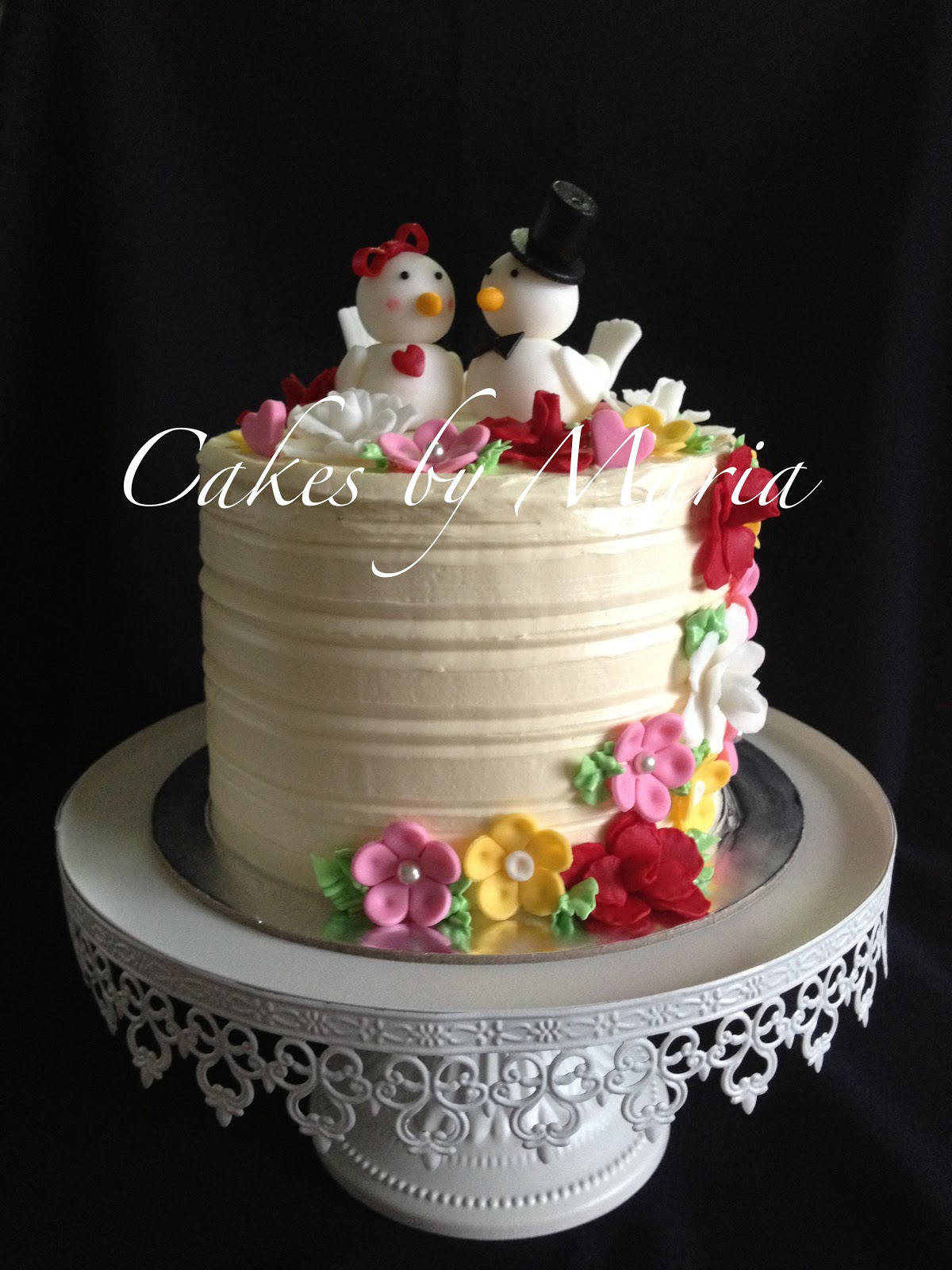 Cakes by Maria: Anniversary Cake I made for my parents