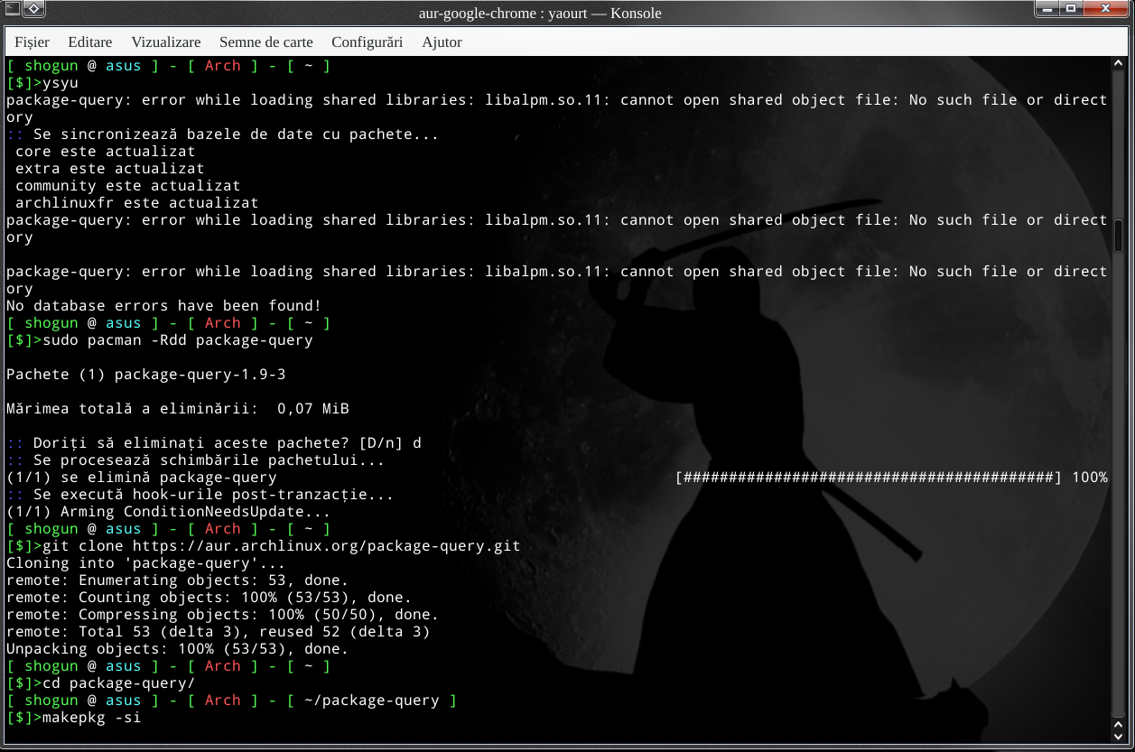 Eroare Update Arch Linux Package Query ”error While Loading Shared Libraries Libalpmso11