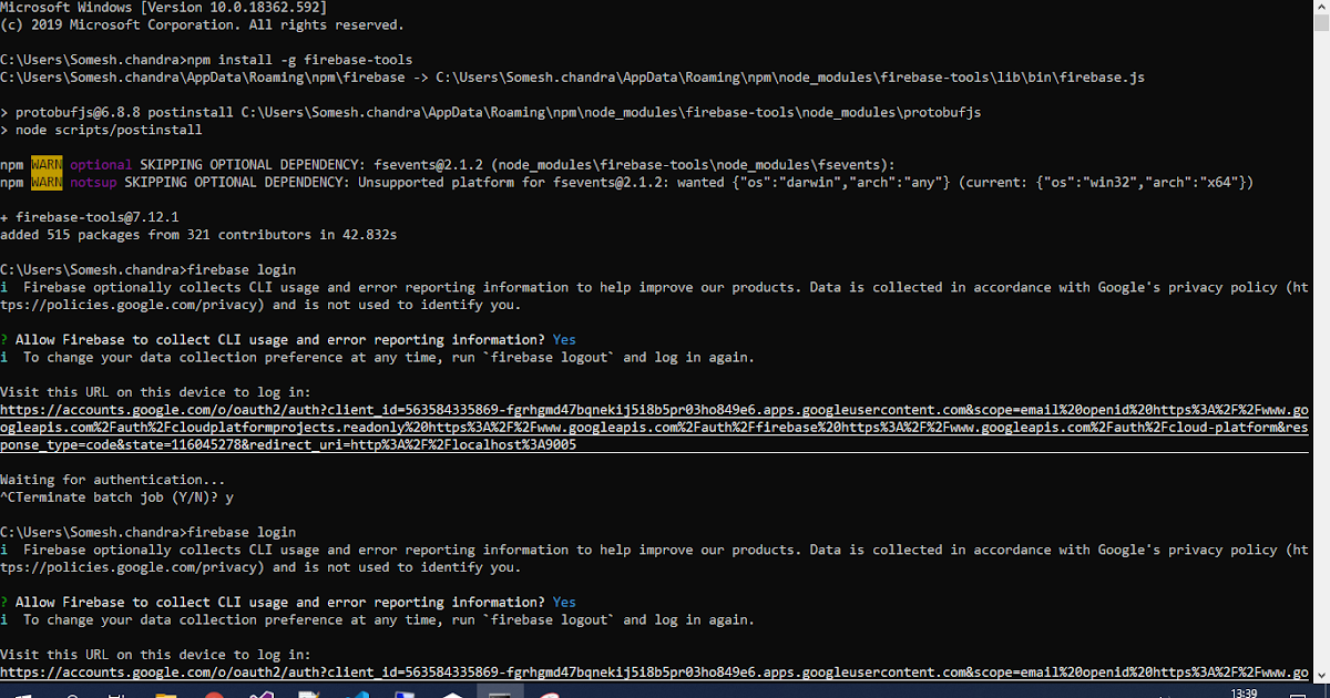 SMI STUDIO YOUTUBE: Firebase Console - FirebaseCLI