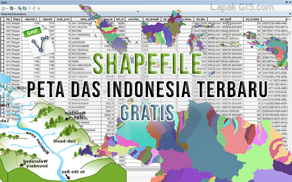 Data SHP (Shapefile) Peta DAS Indonesia Terbaru - Lapak GIS